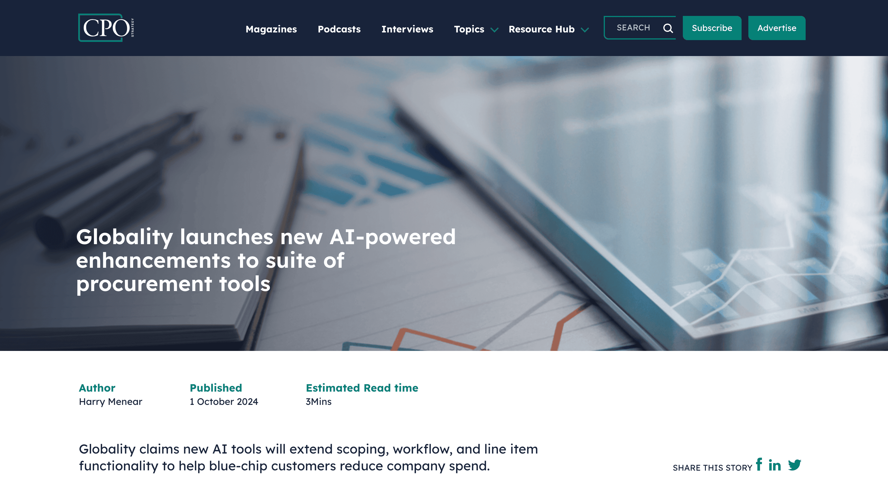 [CPOStrategy] Globality launches new AI-powered enhancements to suite of procurement tools